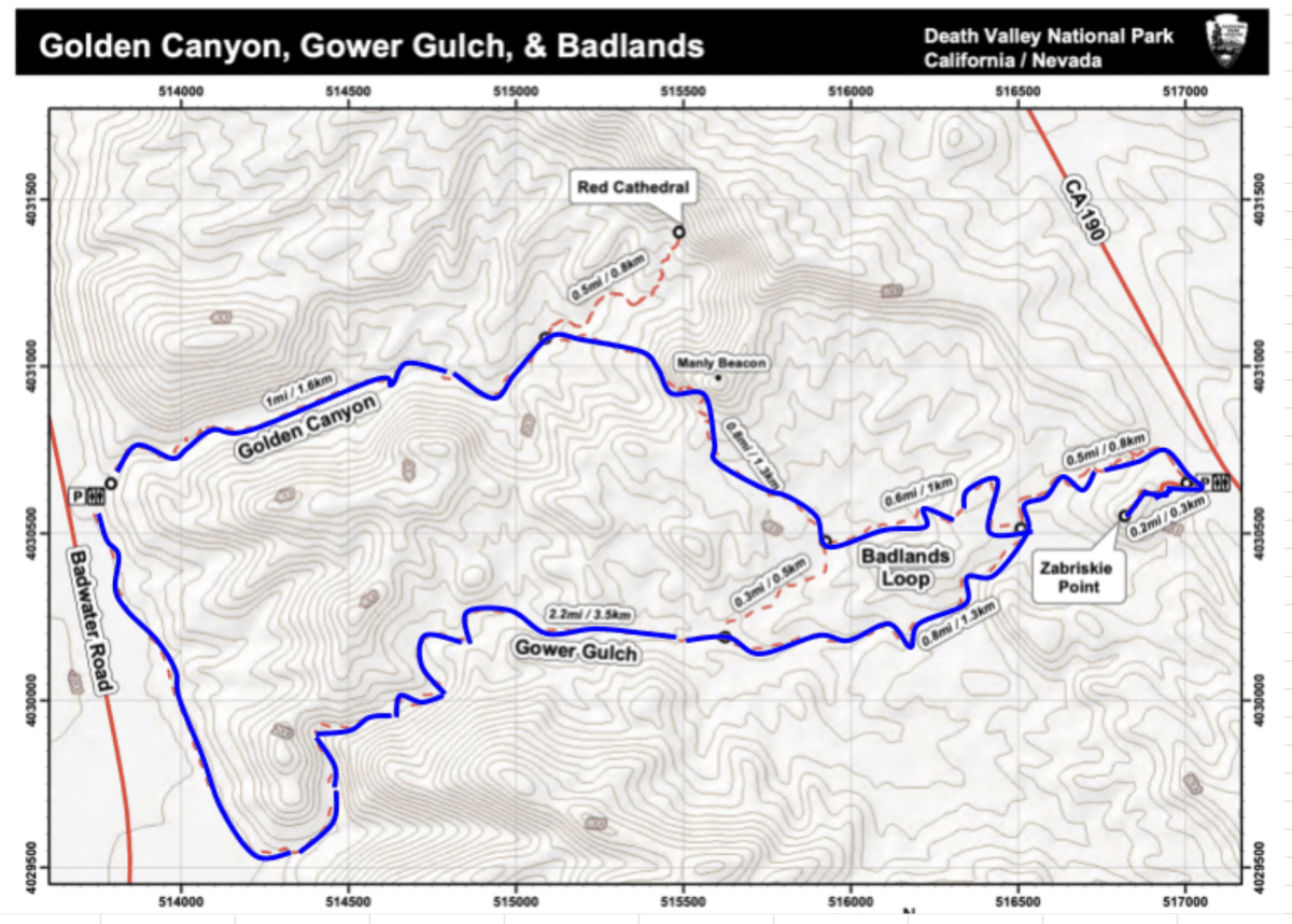 How to Hike the Golden Canyon, Gower Gulch and Badlands Loop in Death ...