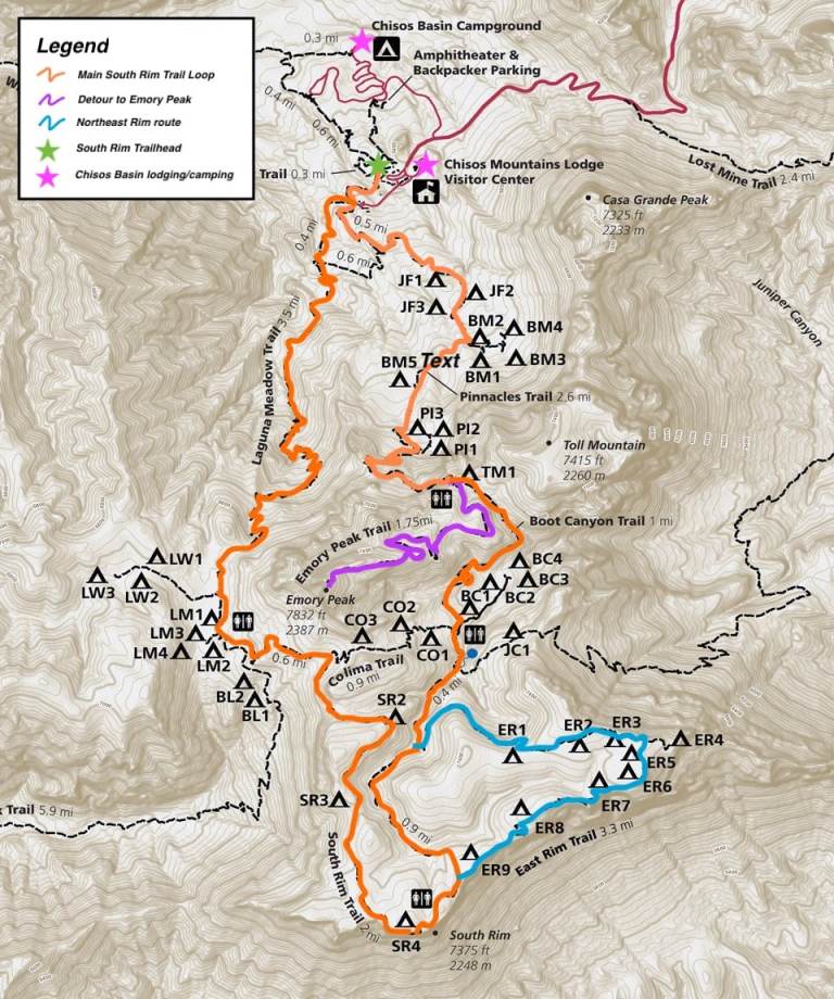 Hiking the South Rim Trail in Big Bend (Plus Emory Peak & East Rim)